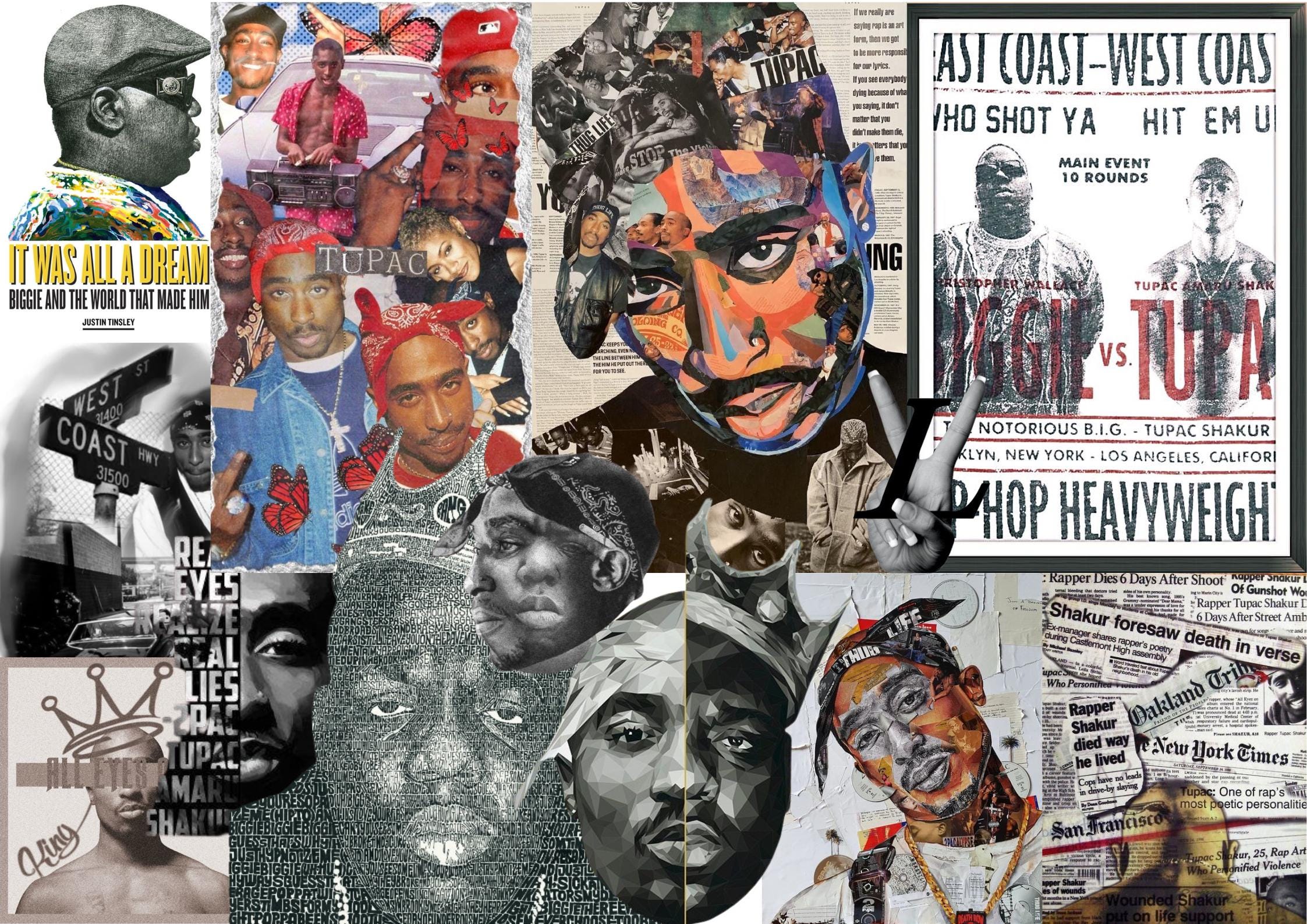Tupac & Biggie Collage Print - Etsy