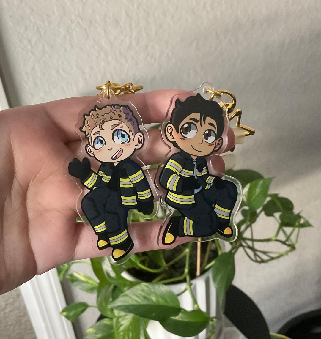 9-1-1 Buck and Eddie Keychains - Etsy