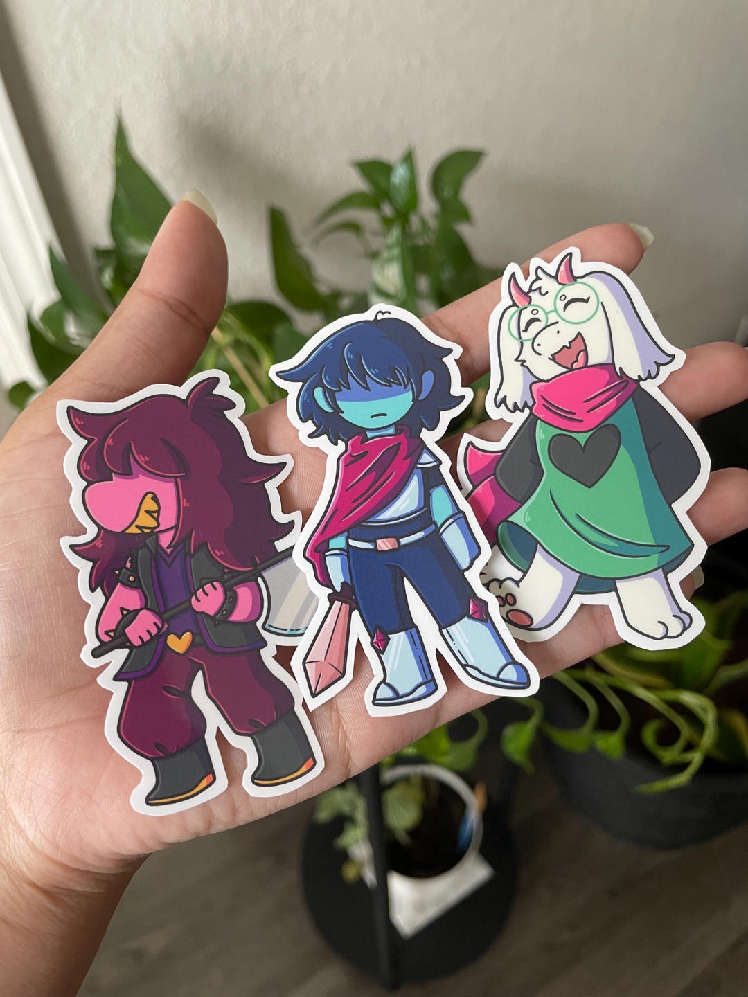 Deltarune Stickers: Kris, Susie, Ralsei - Etsy