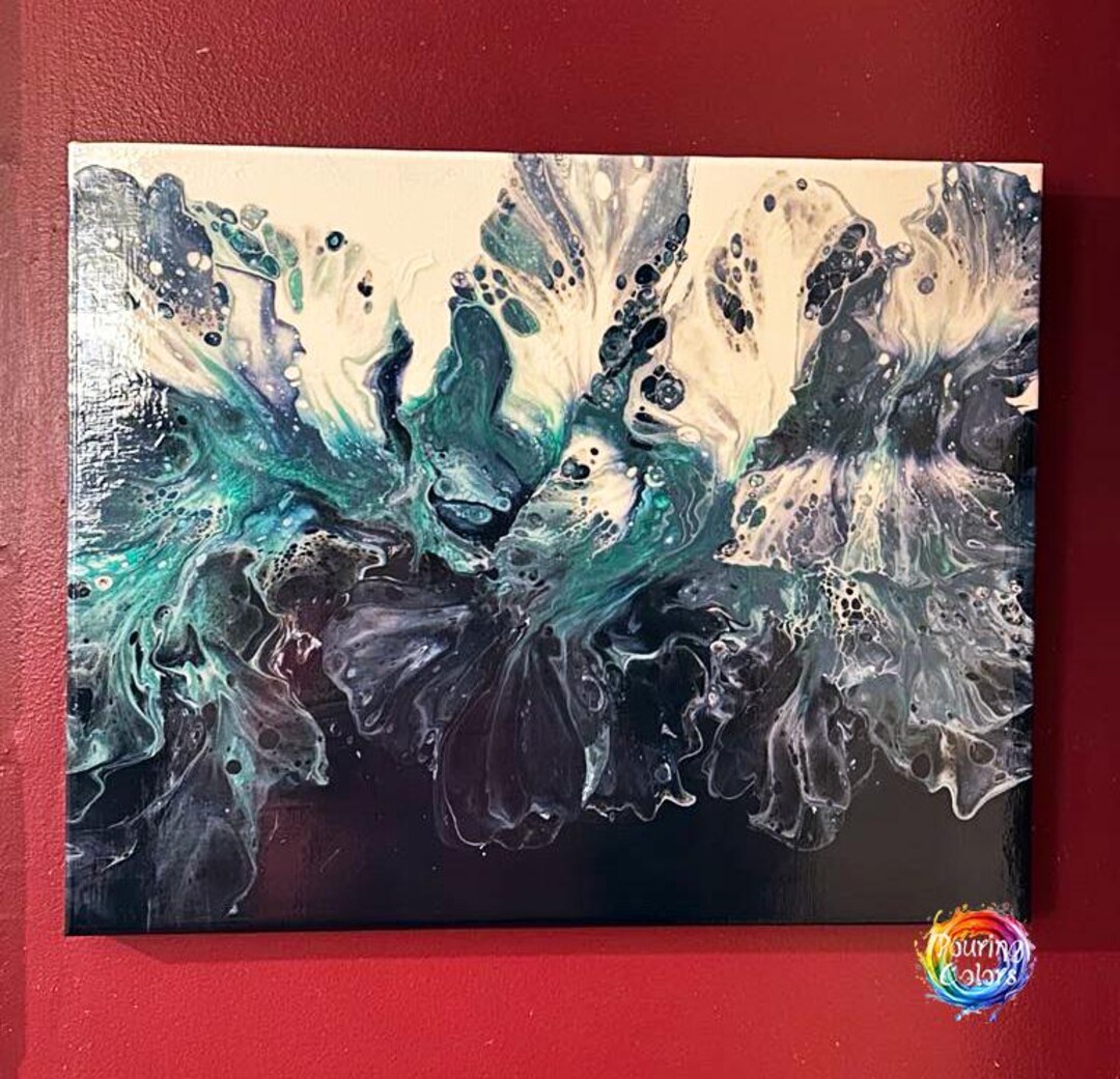 Acrylic Paint Pour/ Ocean Waves - Etsy