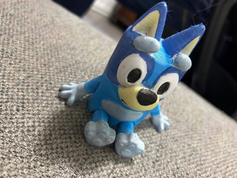 Hand-painted Bluey Fidget Toy | 3D Printed Articulated Figure for Kids ...