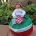 Italy Clothespin Doll, Italian Doll Red, White and Green Dress - Etsy