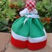 Italy Clothespin Doll, Italian Doll Red, White and Green Dress - Etsy