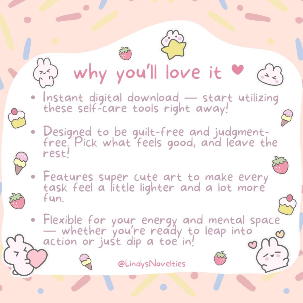 Coping Skills Menu Printable – Kawaii Self-care Café, Mental Health ...