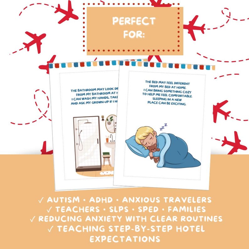 Hotel Social Story for Kids | Travel Routine Visual Support | Printable ...