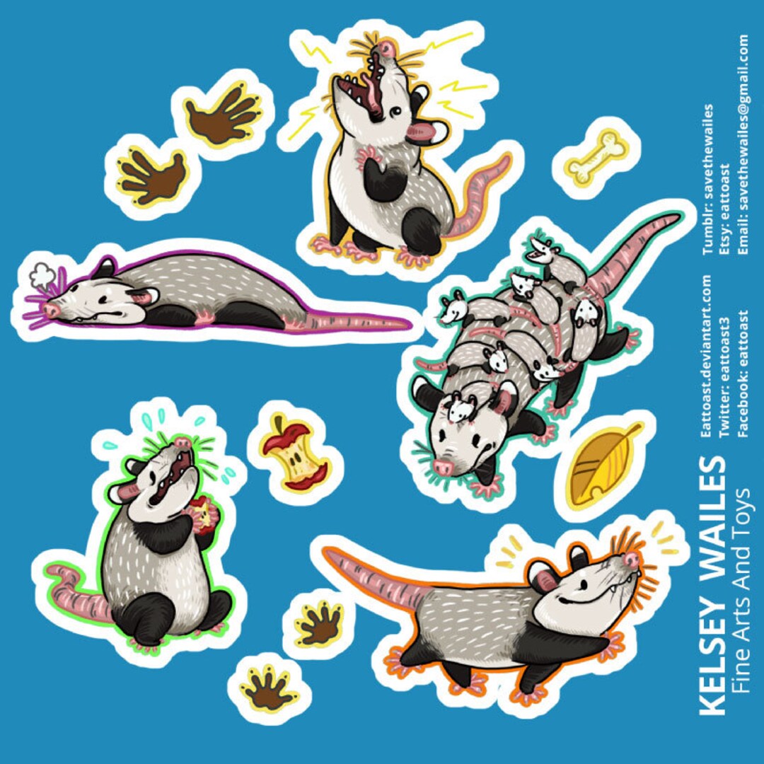 Possums Sticker Sheet - Etsy