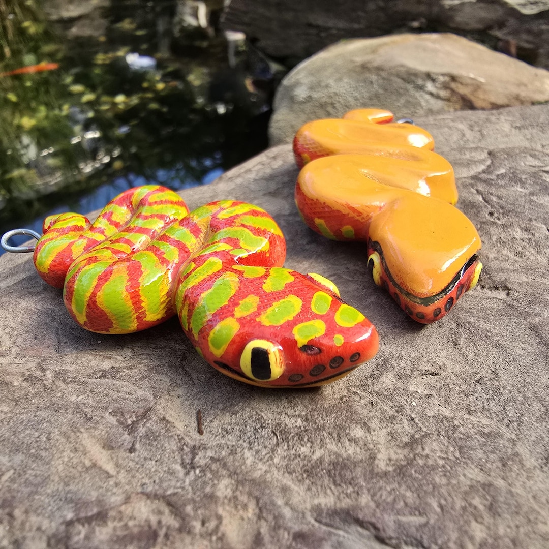 Red and Green Pit Viper Snake Christmas Ornament - Etsy