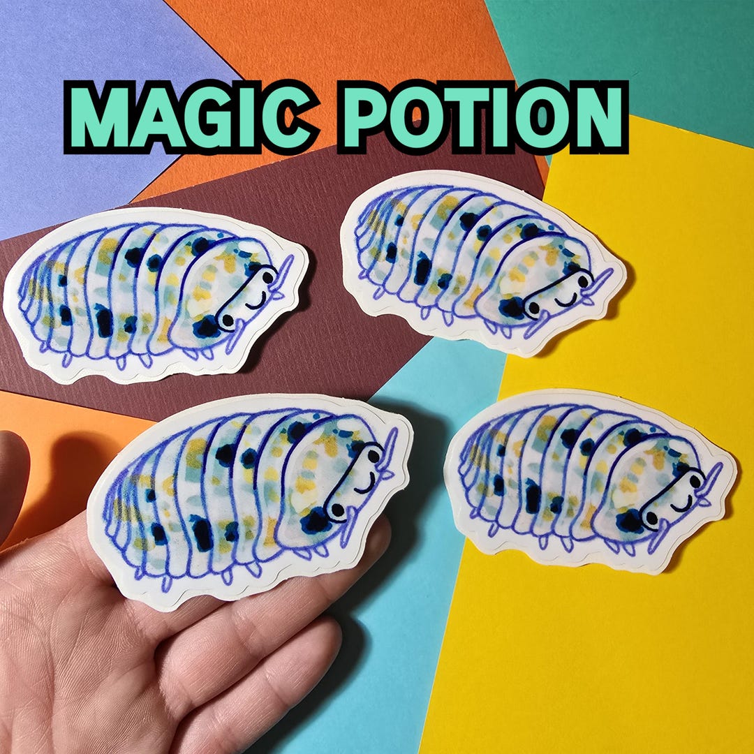 Magic Potion Isopod Vinyl Sticker - Etsy