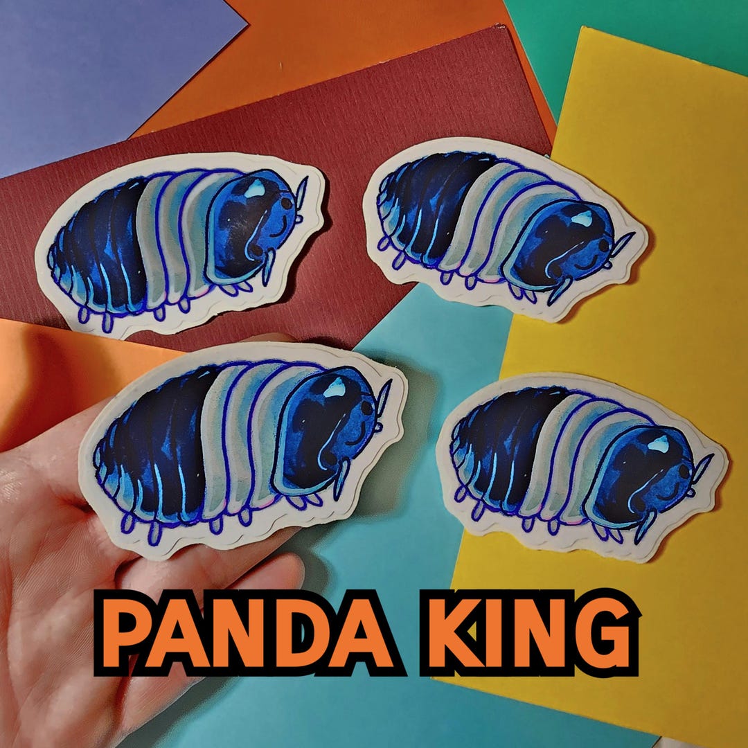 Panda King Isopod Vinyl Sticker - Etsy