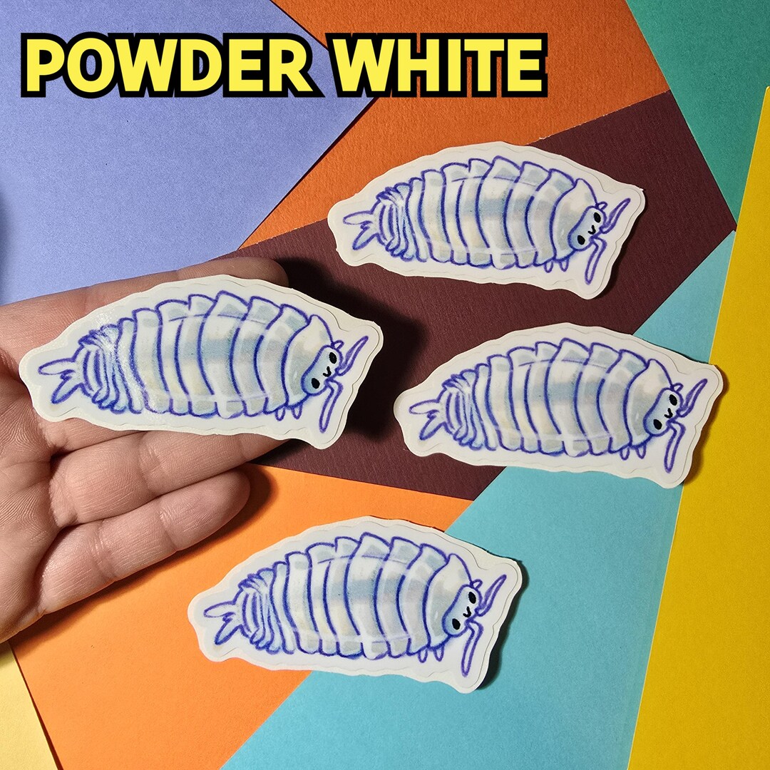 Powder White Isopod Vinyl Sticker - Etsy