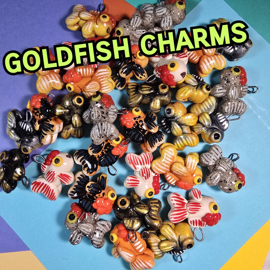 Fancy Oranda Goldfish Charm Six Options to Choose From - Etsy