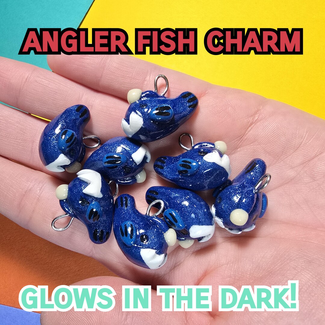 Glow in the Dark Angler Fish Charm - Etsy