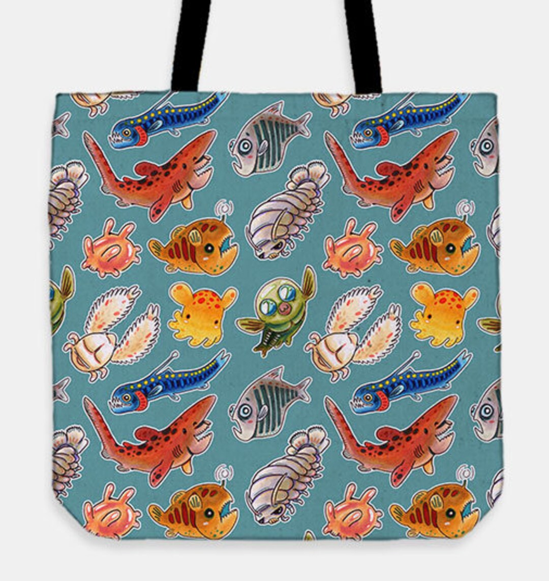 Deep Sea Creatures Tote Bag - Etsy
