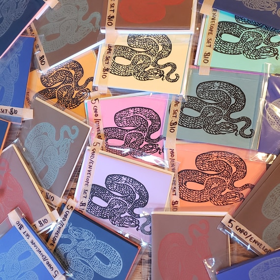 Snakes Postcard and Card Sets | Etsy