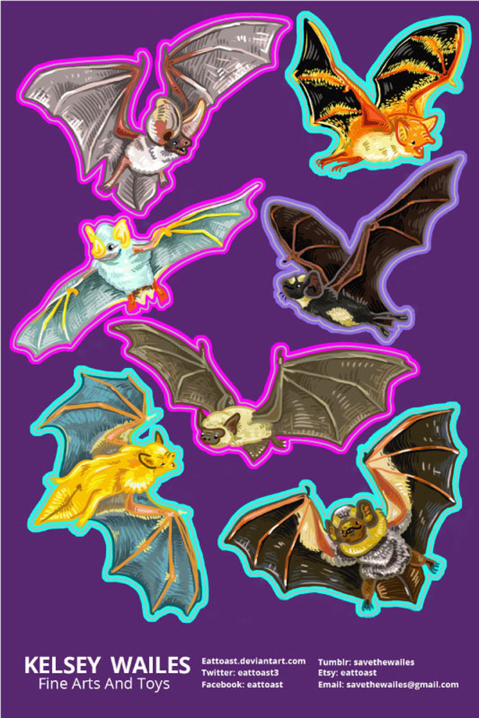 Bats Sticker Sheet - Etsy