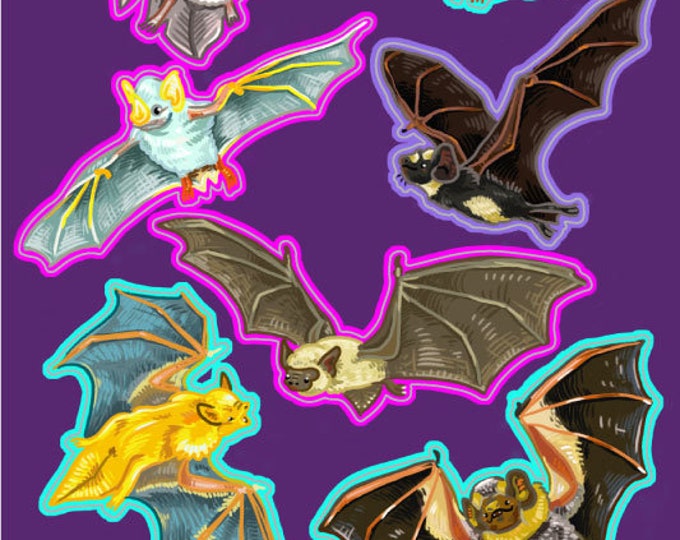 Bats Sticker Sheet - Etsy
