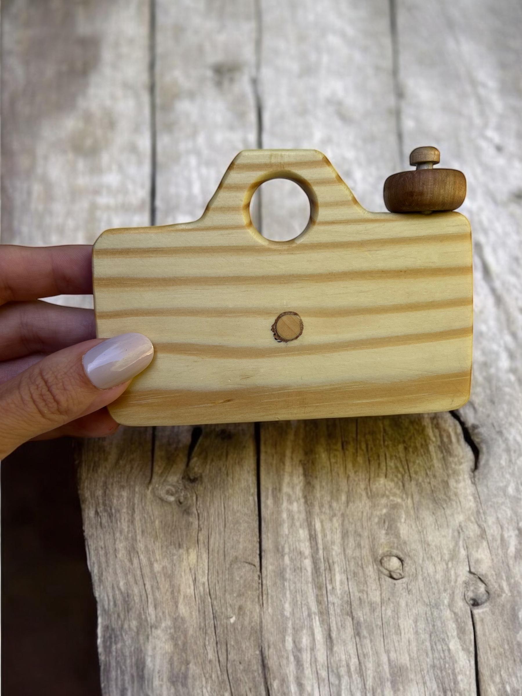 Handmade Natural Wooden Toy Camera-vintage Look With Spinning Lense and ...