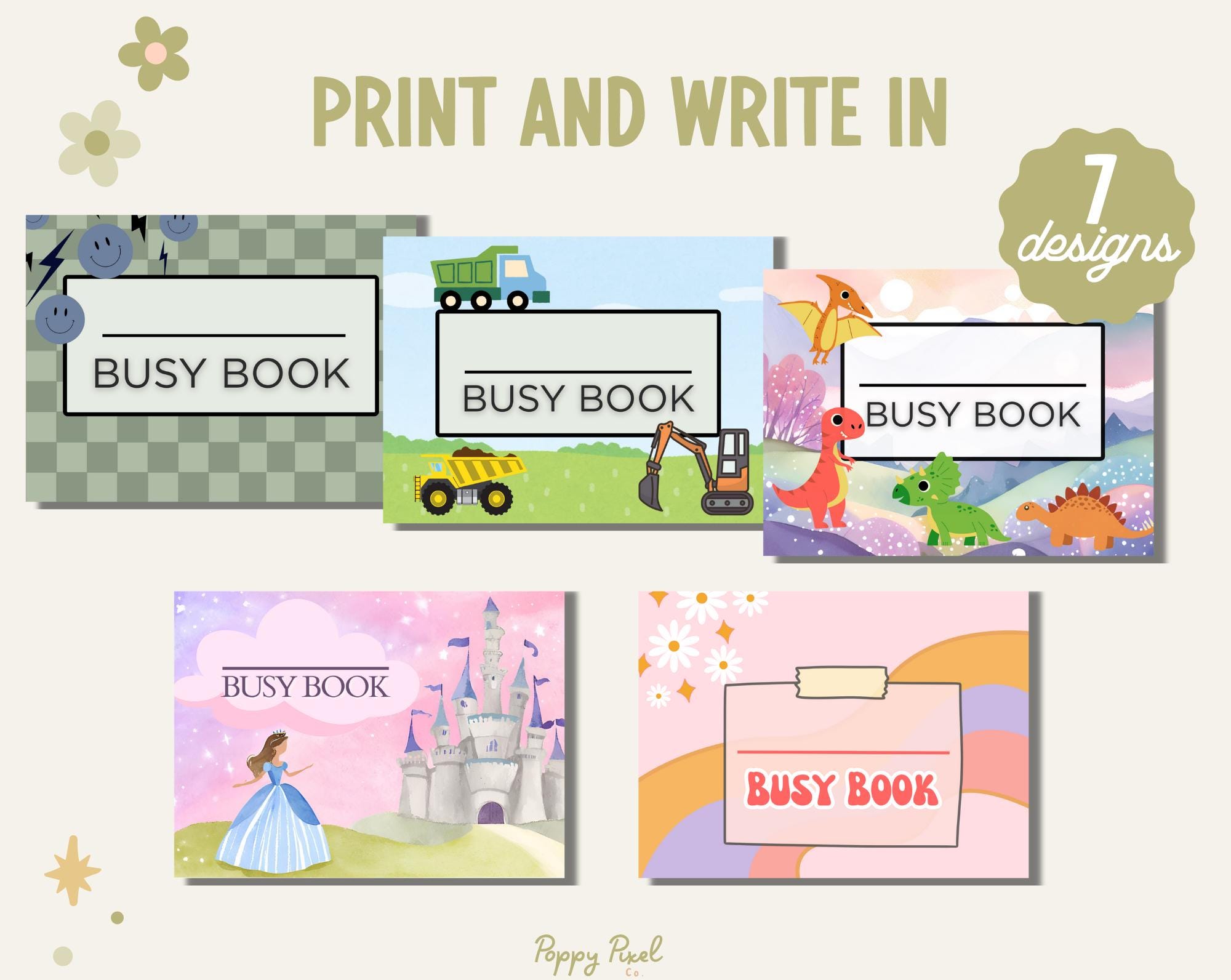 Personalized Busy Book Cover Printables - Customizable and Editable ...