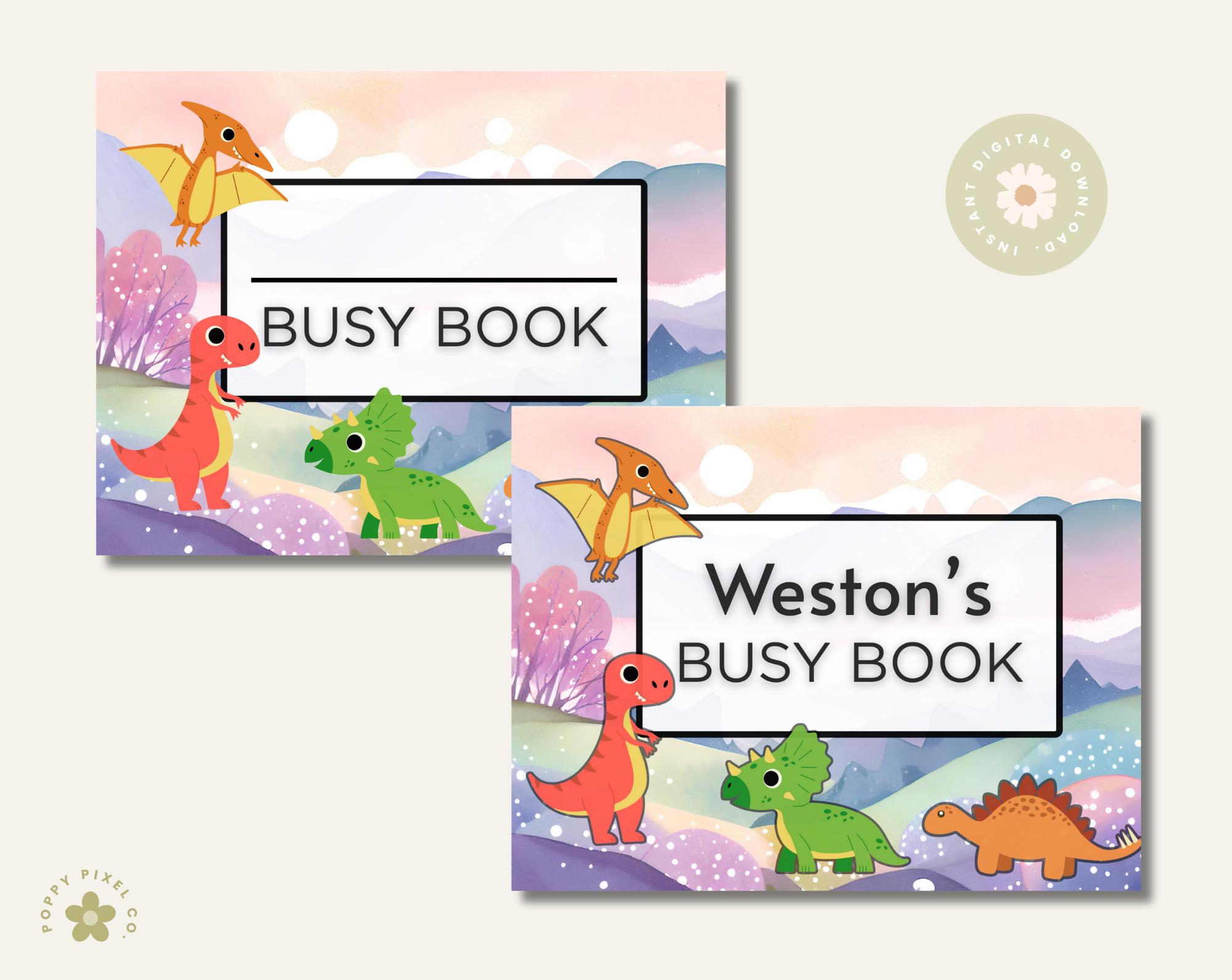 Personalized Busy Book Cover Printables - Customizable and Editable ...