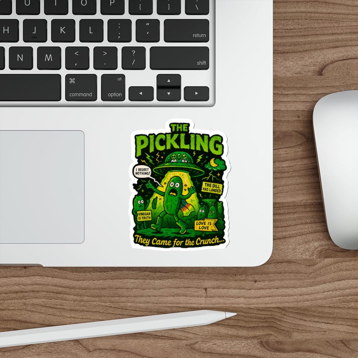 The Pickling Alien Pickle Vinyl Die Cut Sticker - Etsy
