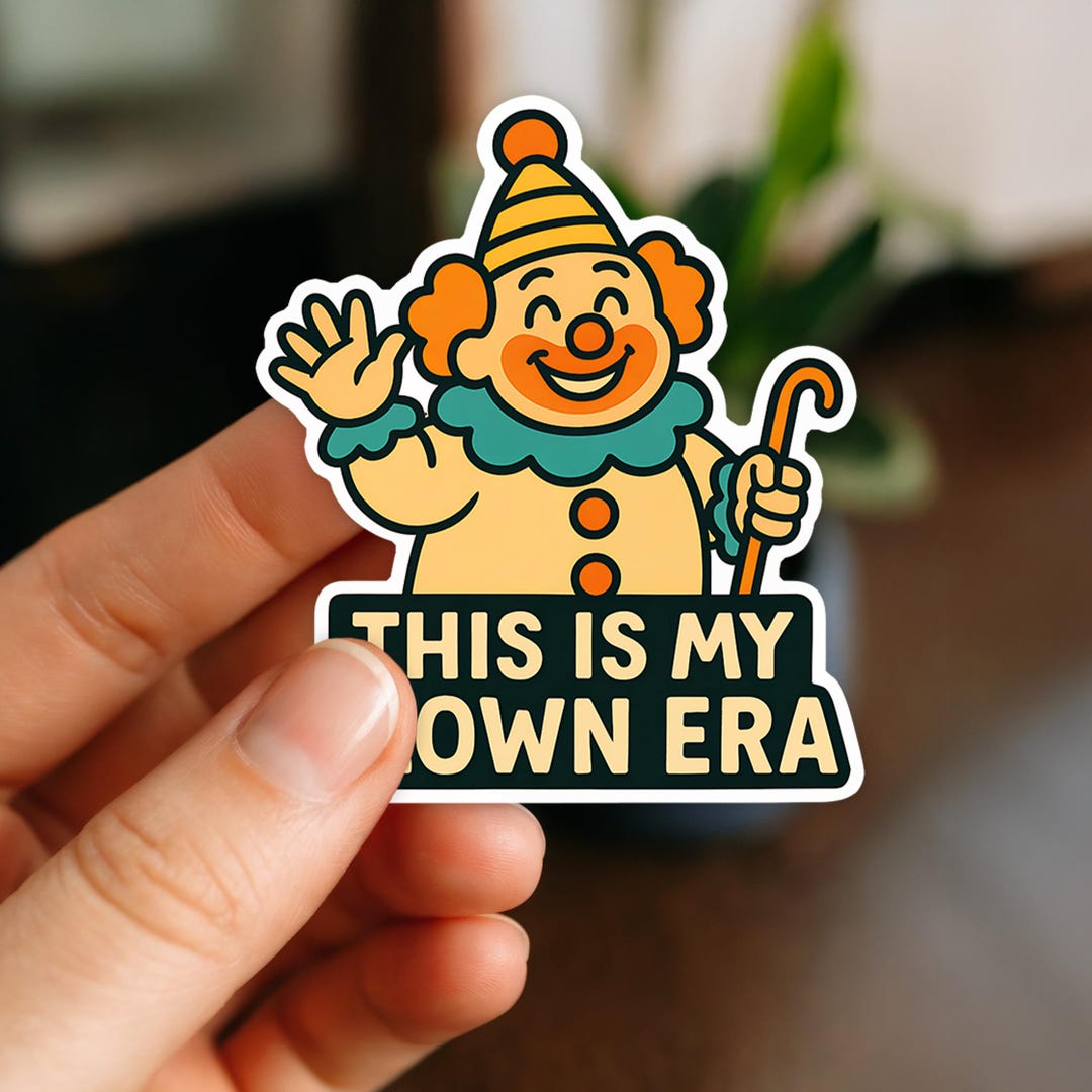 This is My Clown Era Vinyl Die Cut Sticker, Clowncore, Circus Energy ...