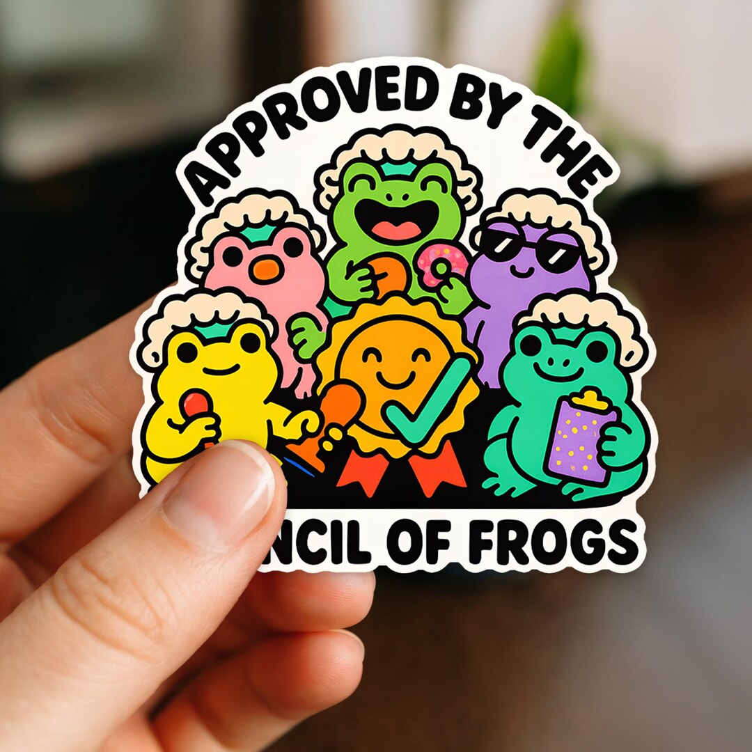 Council of Frogs Vinyl Die Cut Sticker - Etsy