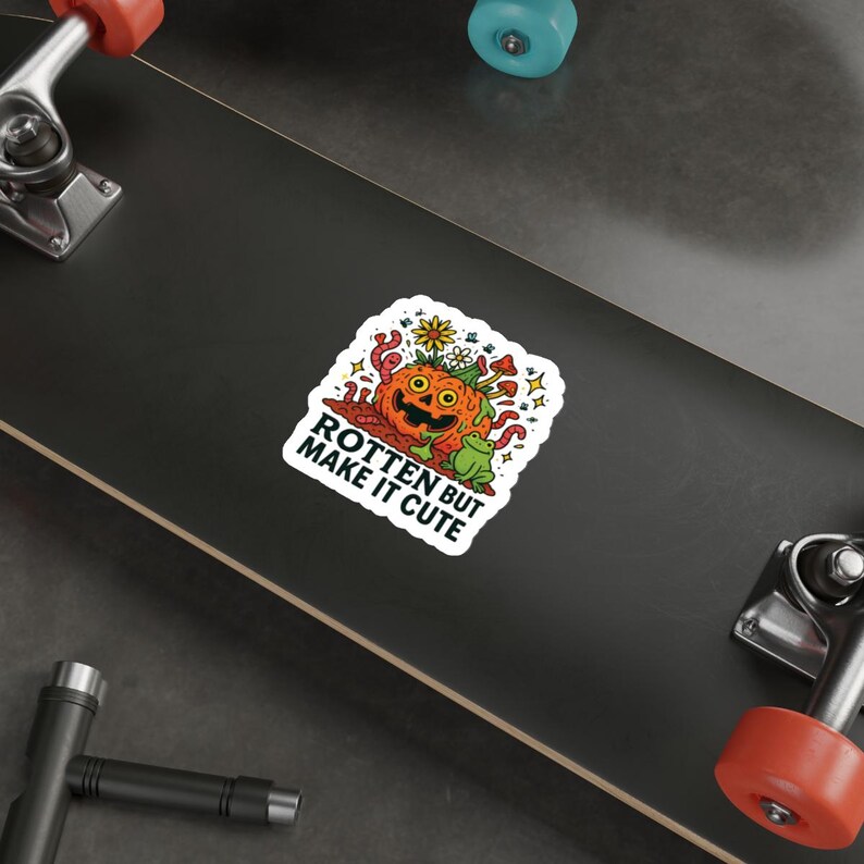 Rotten but Make It Cute Pumpkin Vinyl Die Cut Sticker - Etsy