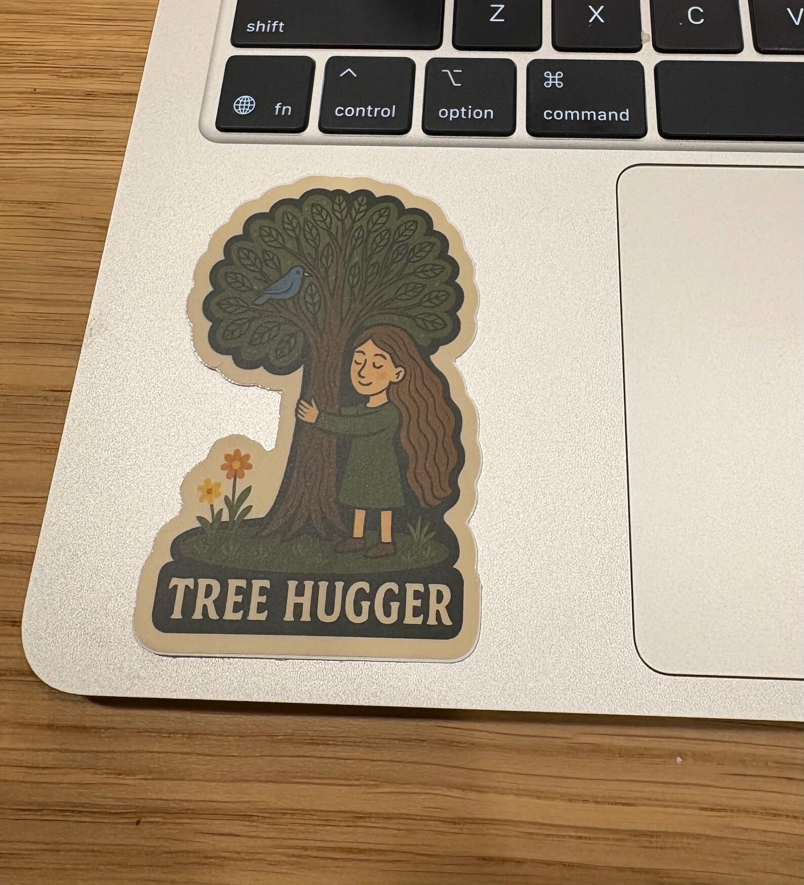 Tree Hugger Sticker: Eco-friendly Matte Vinyl Folk Art - Etsy