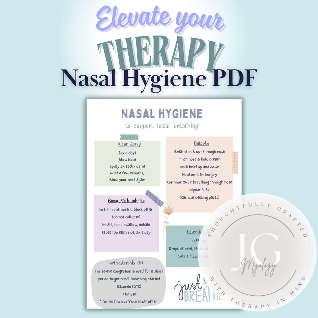 Nasal Hygiene Protocal PDF - Etsy
