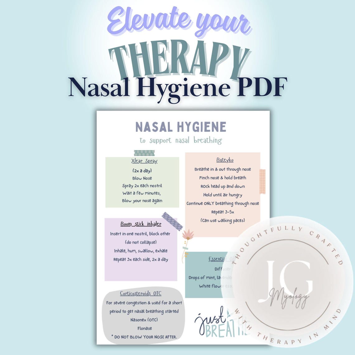 Nasal Hygiene Protocal PDF - Etsy