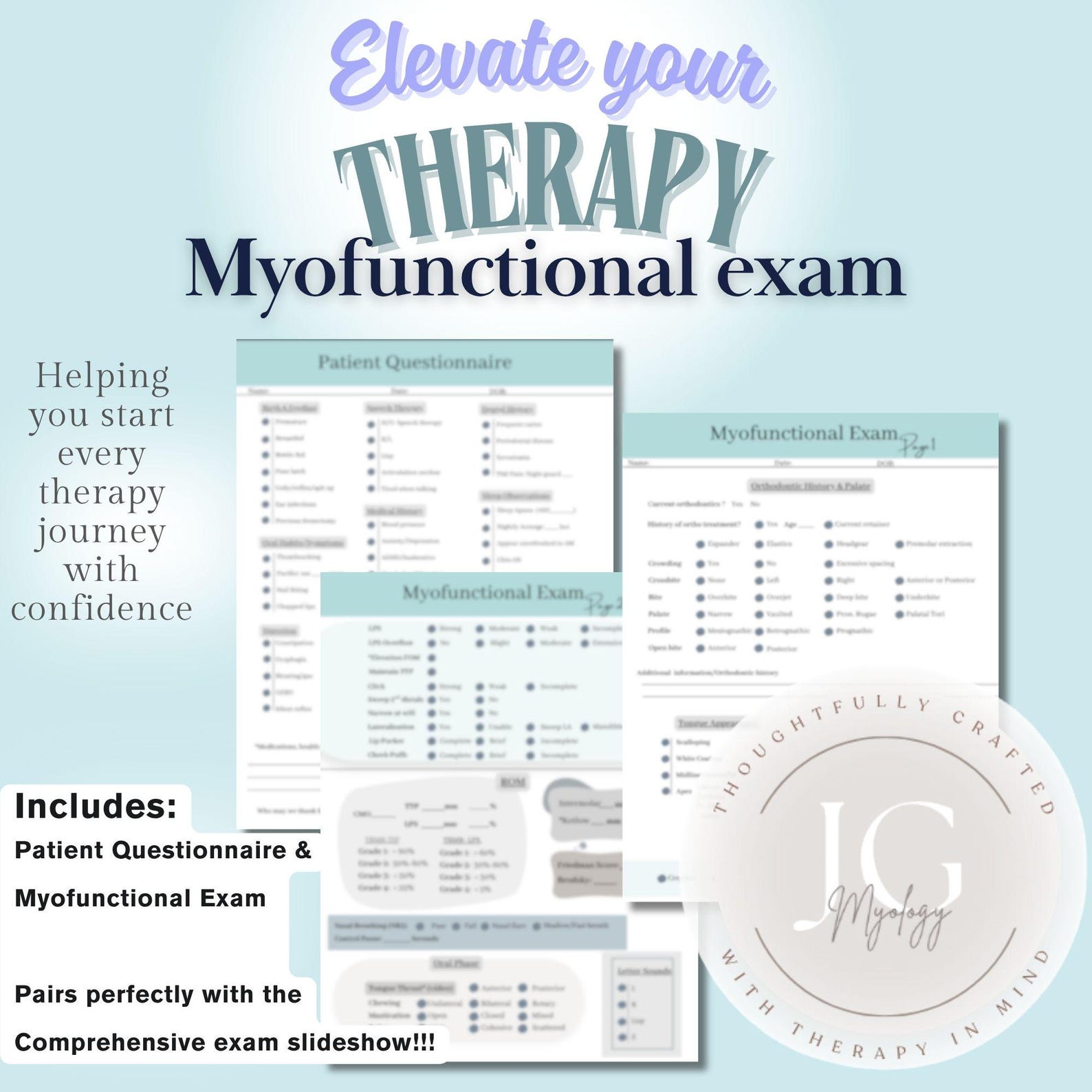 Myofunctional Comprehensive Exam Form - Etsy