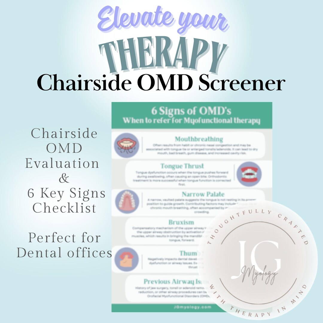 Orofacial Myofunctional Disorder Screener - Etsy