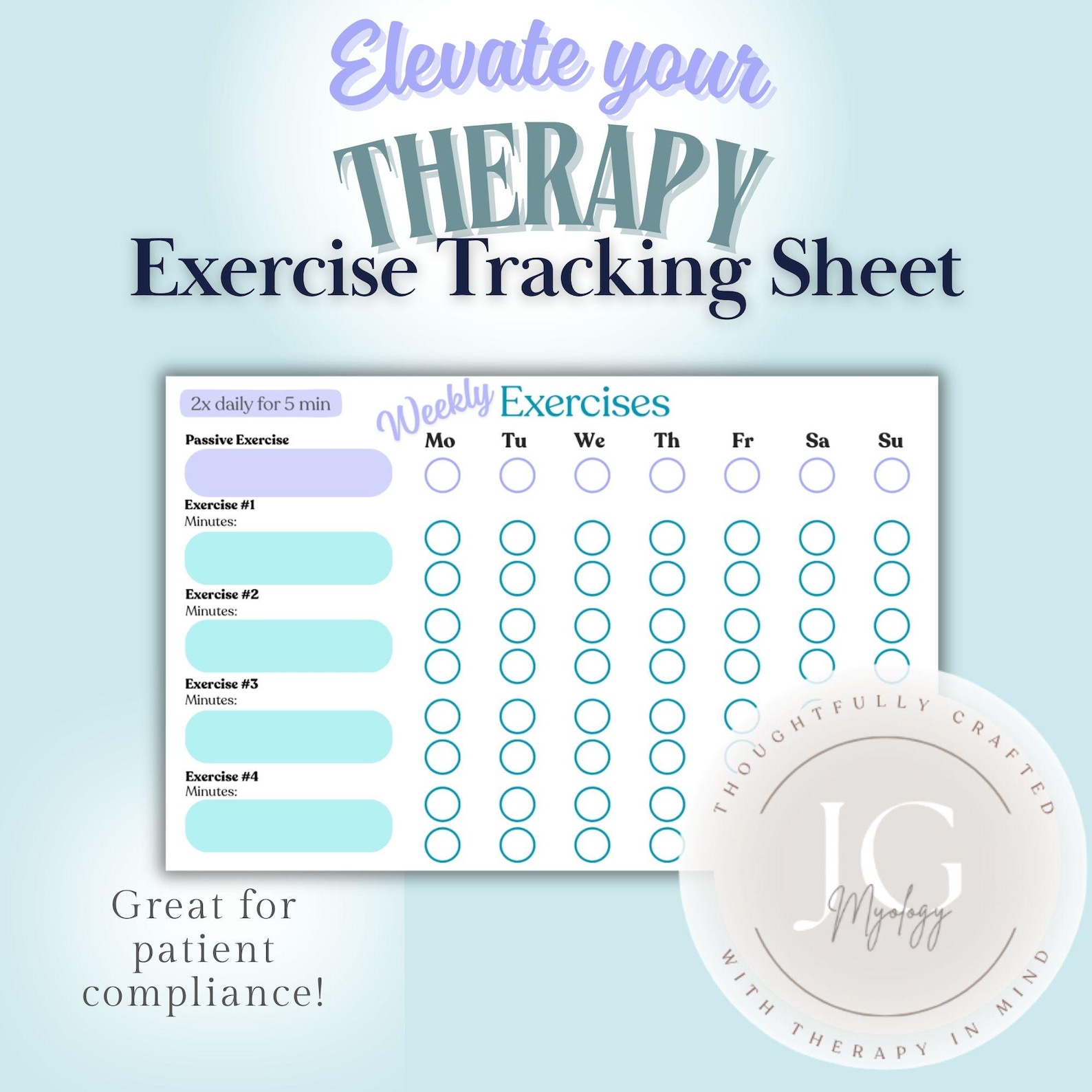 Myo Patient Exercise Check off Sheet (adult & Child) - Etsy