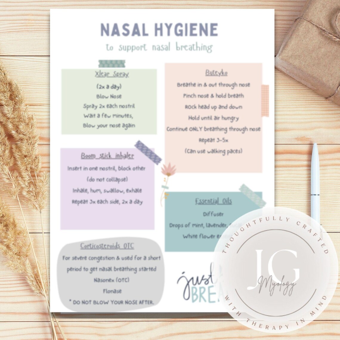 Nasal Hygiene Protocal PDF - Etsy