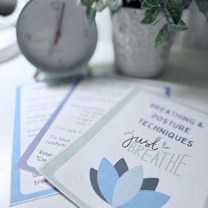 Breathing and Posture Cards PDF - Etsy