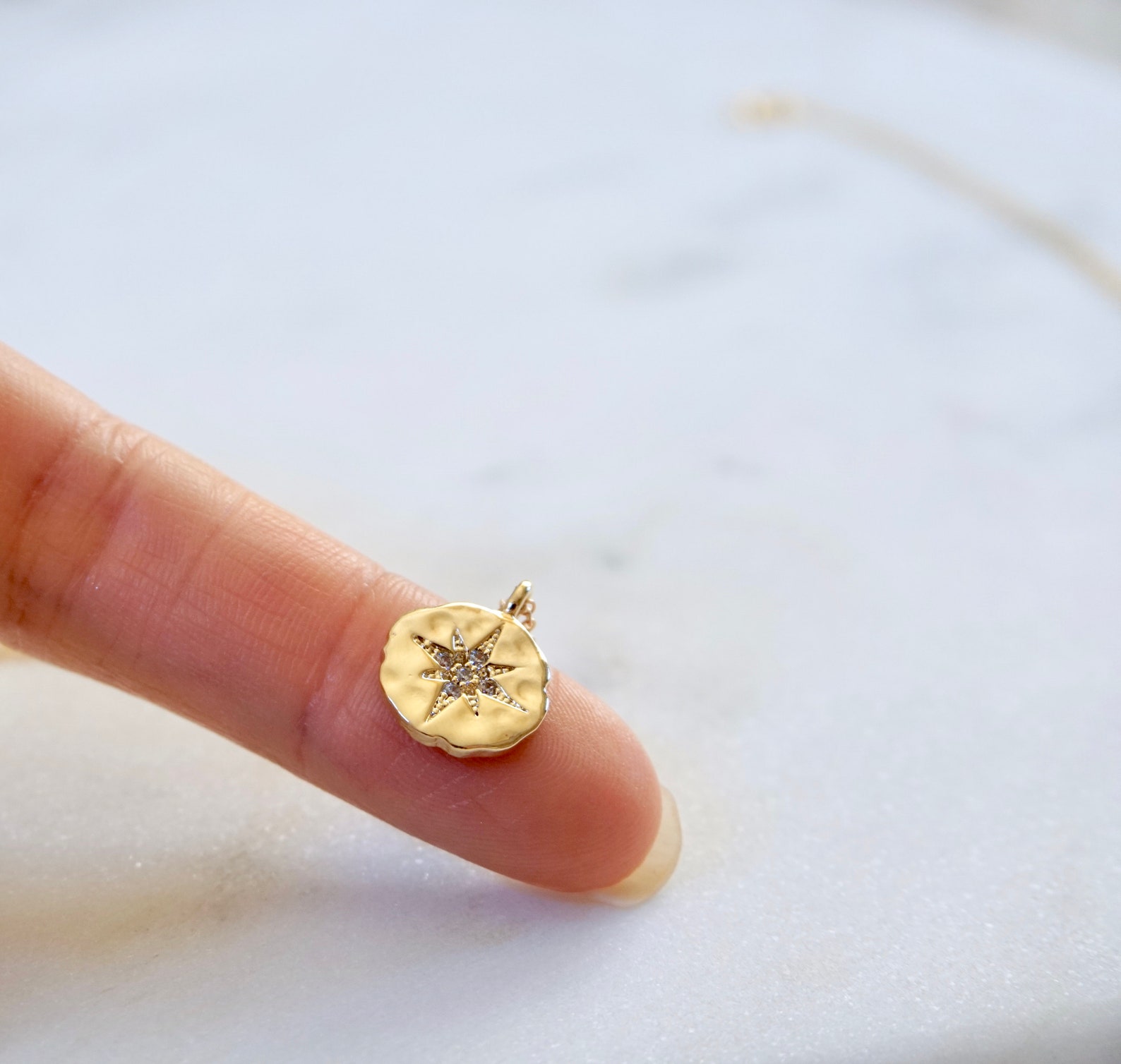 Gold North Star Necklace North Star Coin Necklace North | Etsy