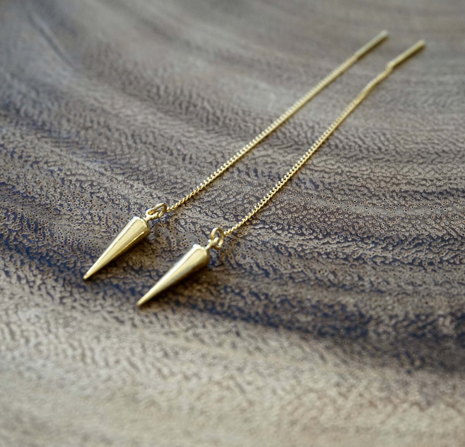 Silver Spike Earrings Spike Ear Threaders Sterling Silver Minimal Edgy ...