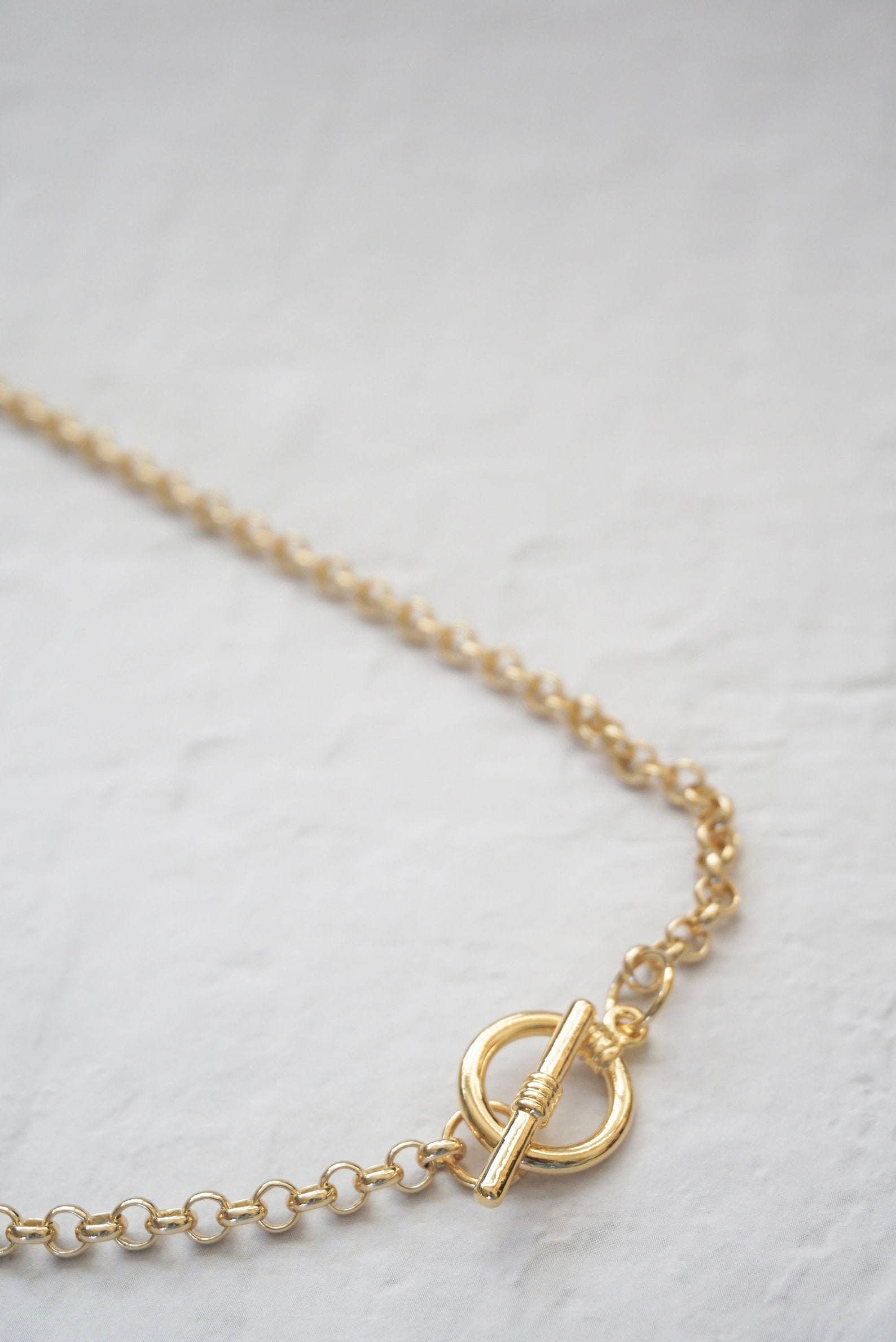 The Rolo Necklace Gold Toggle Necklace Rolo Chain Necklace - Etsy