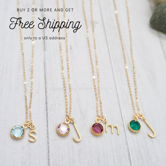 Customized birthstone necklace store