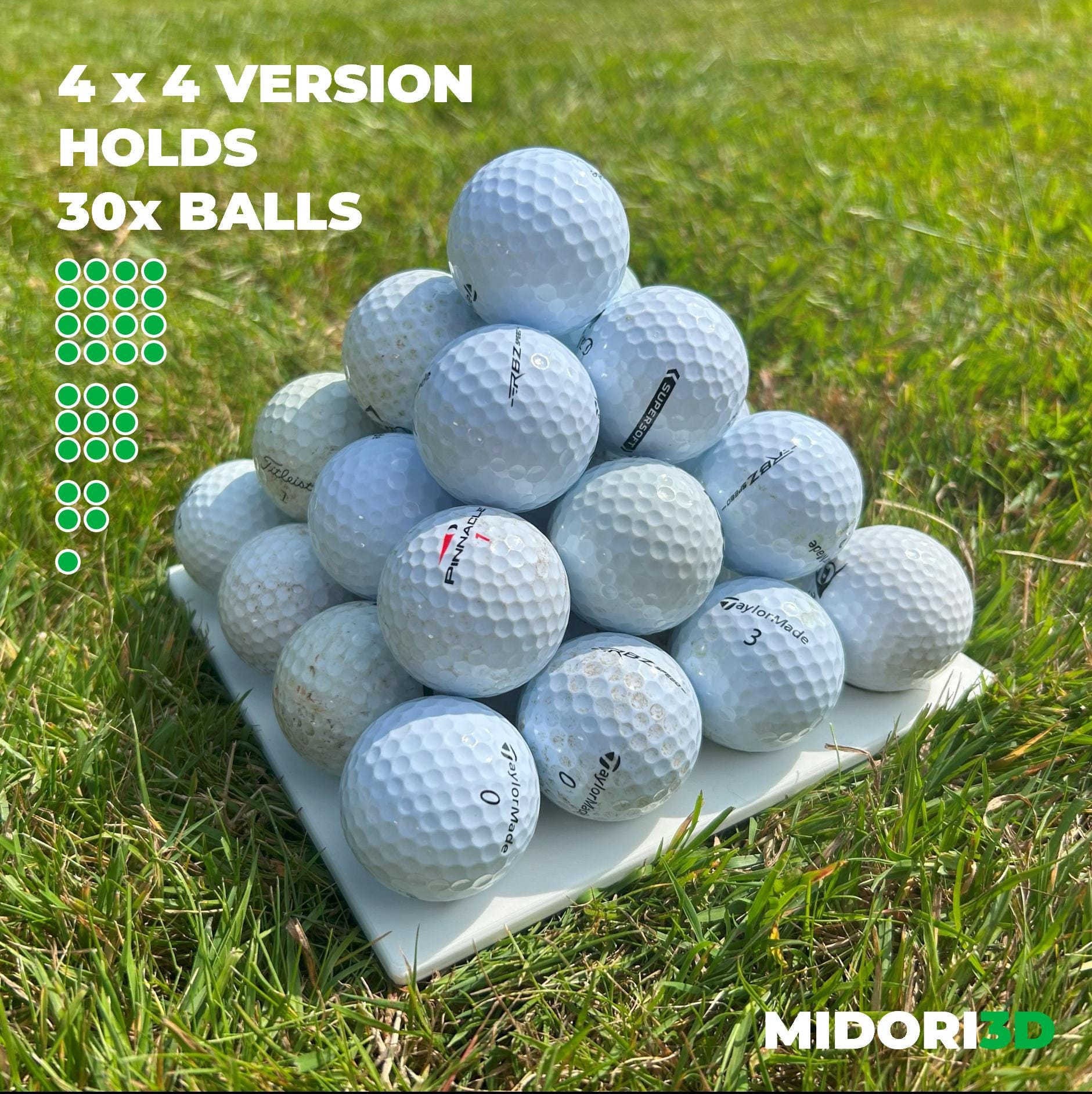 3D Printed Golf Ball Display Pyramid Tray | V2 | Golf Collectables ...