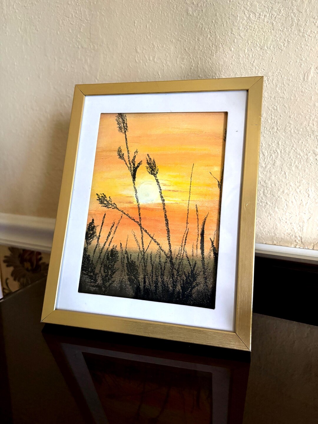 Oil Pastel Drawing. Landscape Oil Pastel. Digital Picture. - Etsy