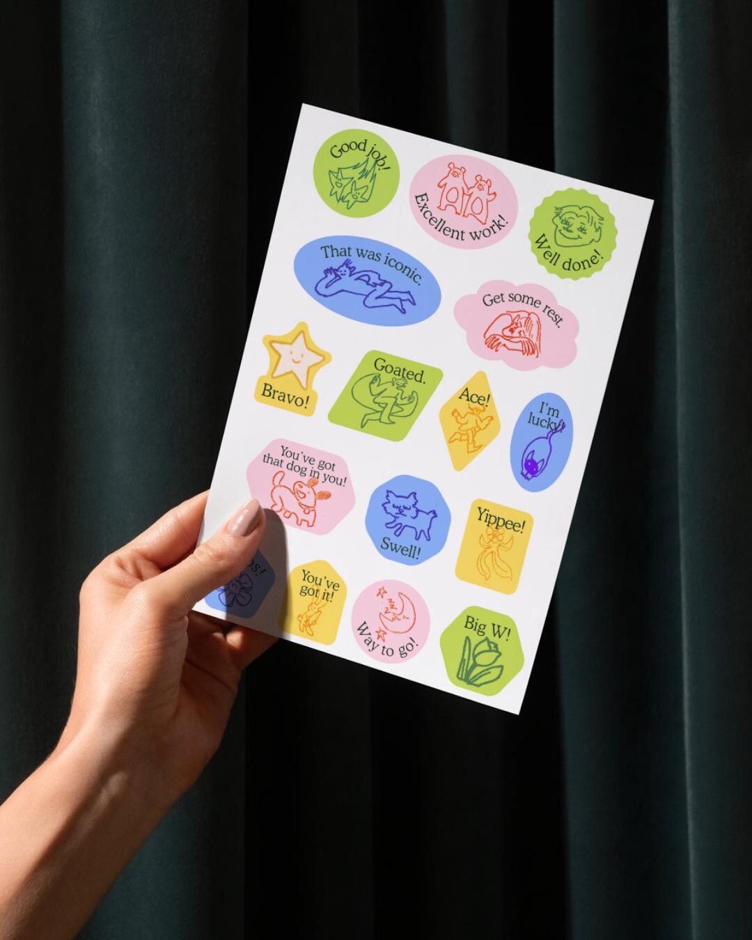 Printable Affirmation Sticker Sheet for Kids | Good Job Stickers ...