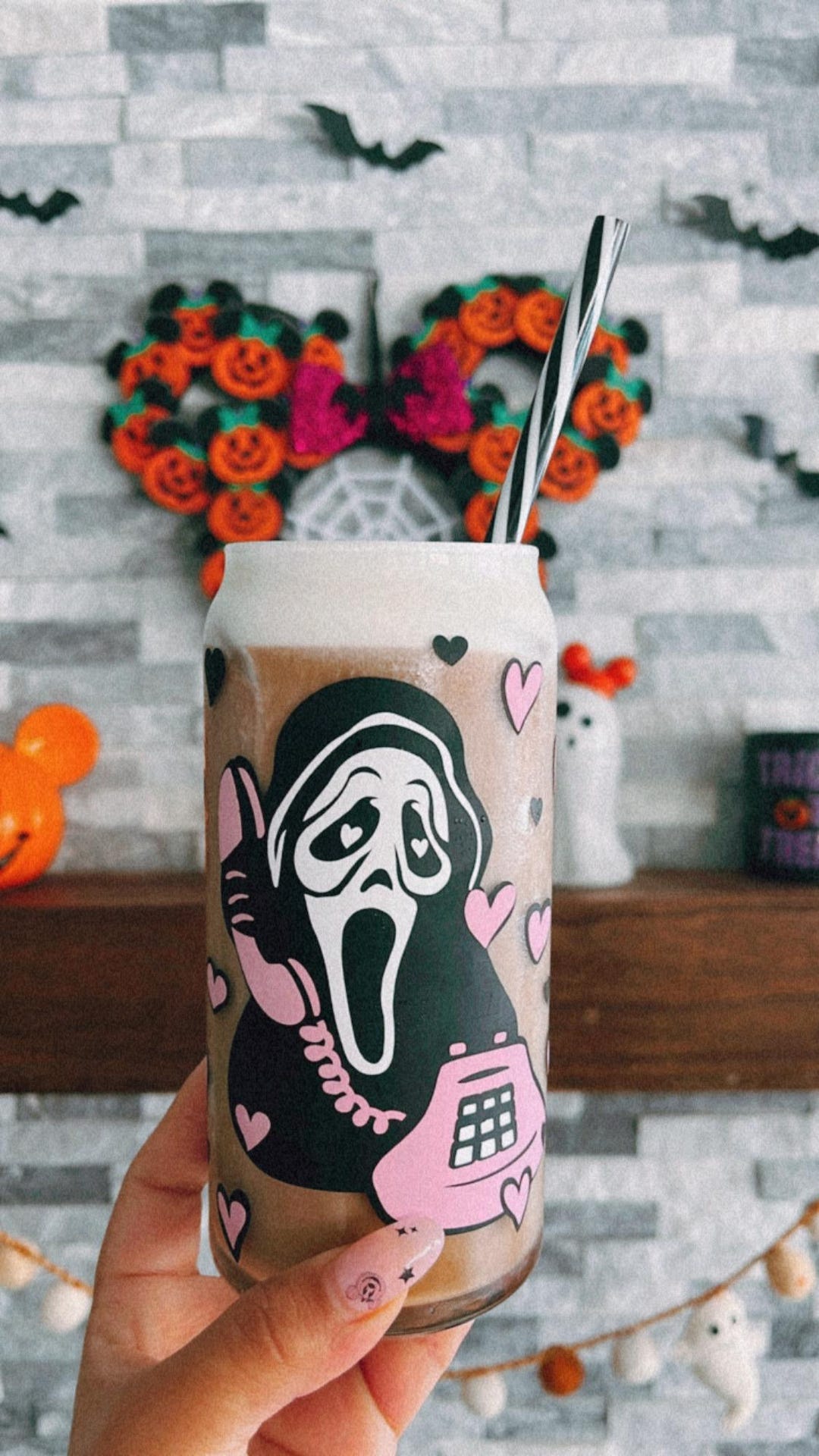 You Hang up First" Ghostface Glass Cup| Horror Movie Glass Cup| Scary ...