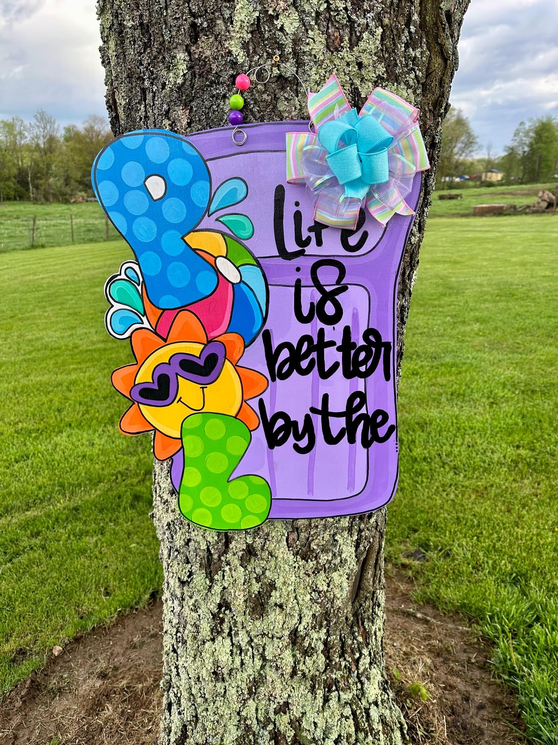 Summer Painted Door Hanger | Pool Float Door Hanger | Life is Better by ...