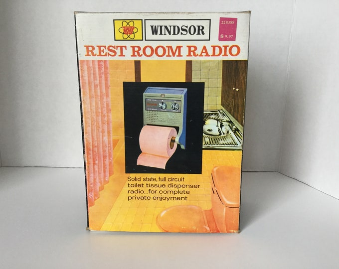Vintage Windsor Rest Room Radio Bathroom Radio Little John Radio Toilet ...