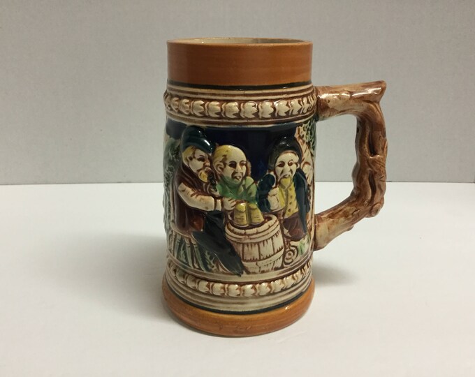 Vintage German Beer Stein Made in Japan Beer Mug German 3 Men Drinking ...