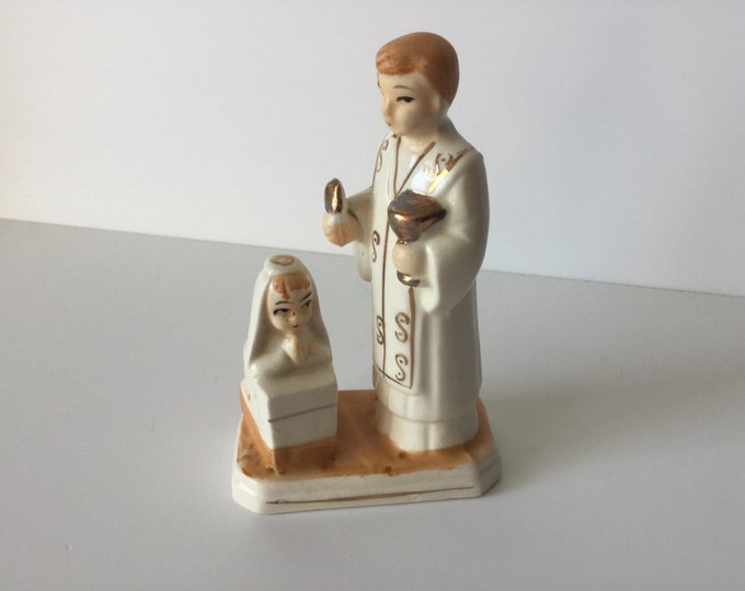 Vintage First Communion Figurine Girl 1960's Catholic Statue - Etsy