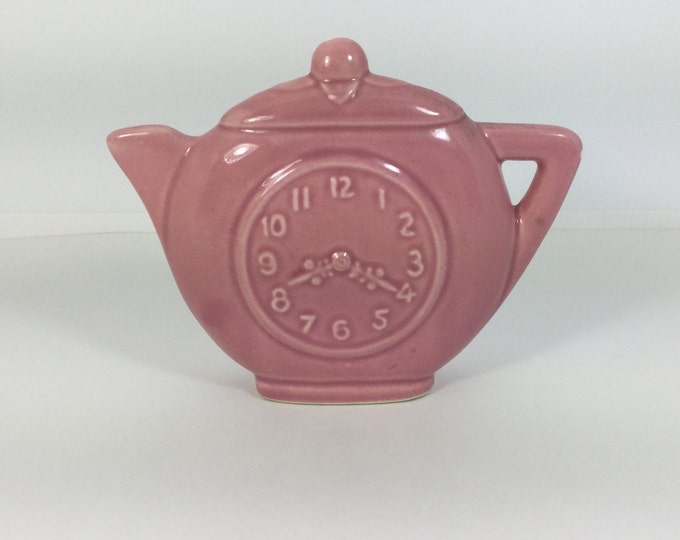 Vintage Ceramic Wall Pocket Clock Coffee Pot Tea Pot Pink - Etsy