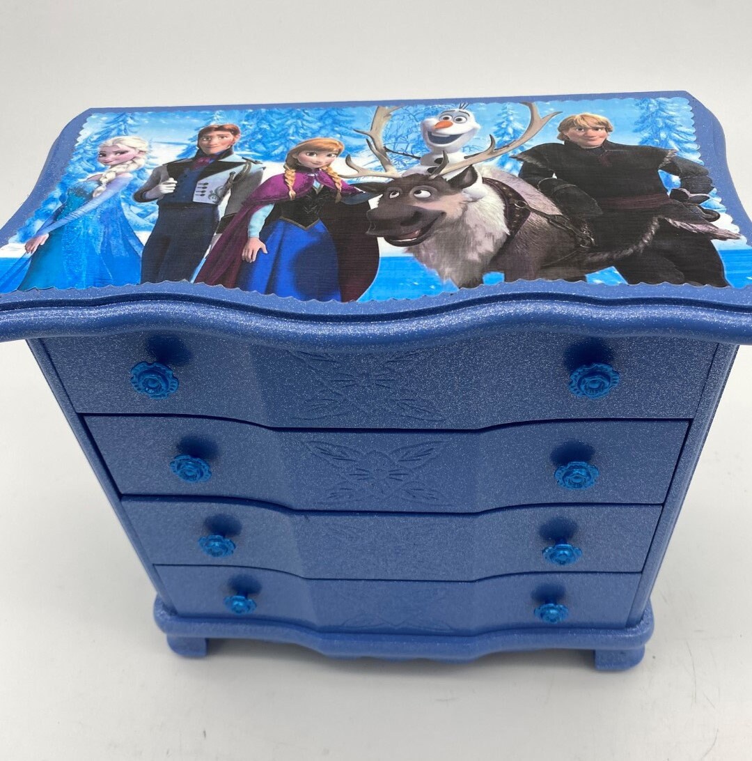 Disney's Frozen Anna and Elsa Upcycled Jewelry & Trinket Box - Etsy