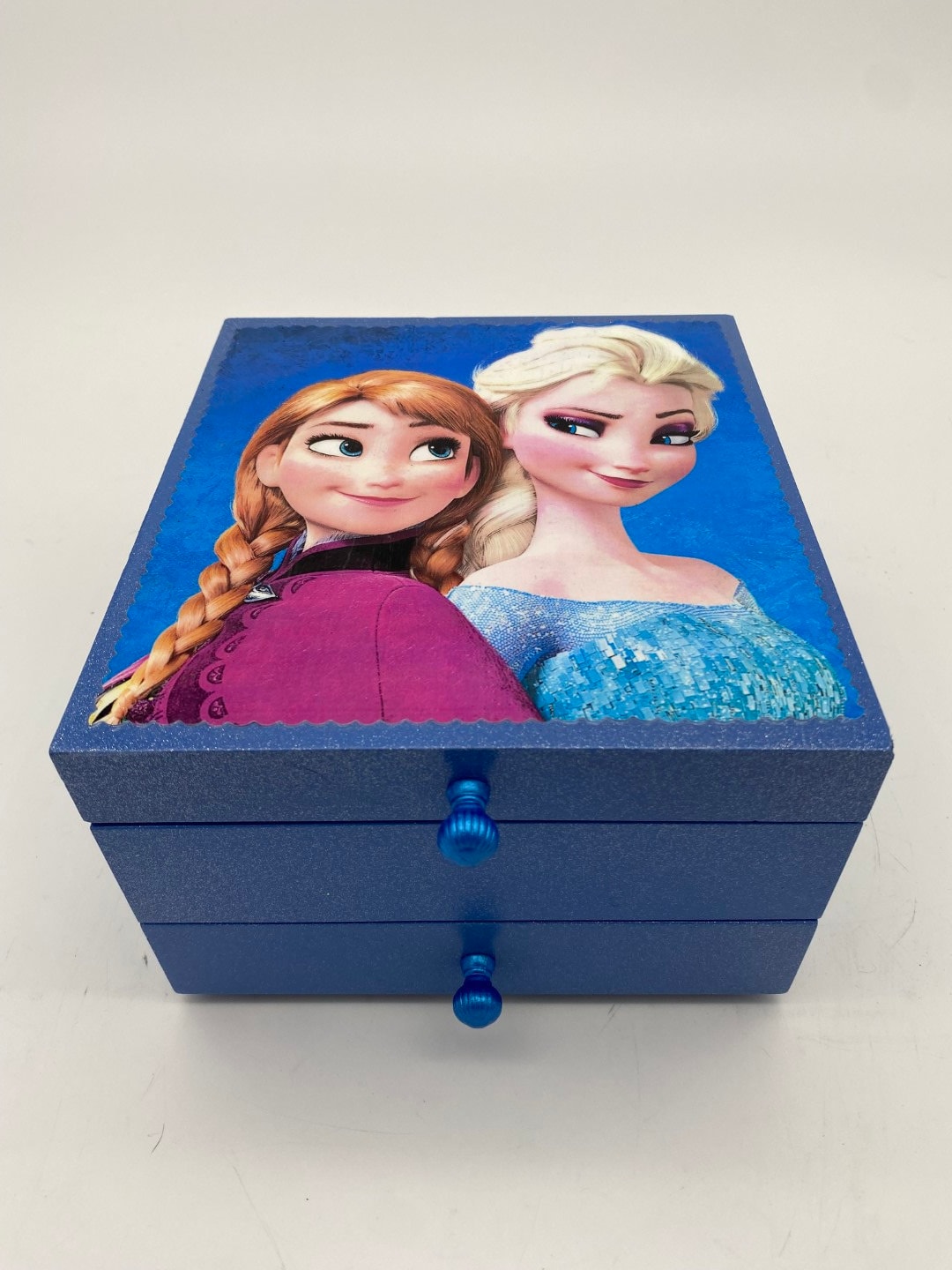 Disney's Frozen Anna and Elsa Upcycled Jewelry & Trinket Box - Etsy